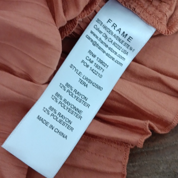 Frame Denim | Tops | Framecinched Crinkle Tanksmall | Poshmark